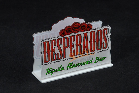 Clear Acrylic Advertising Display Stand Product Launch Custom Logo Painted