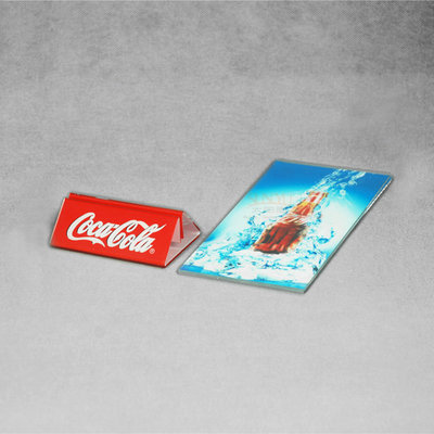 Advertising Banner Stands Clear Acrylic Menu Holders Coca Cola New Launch