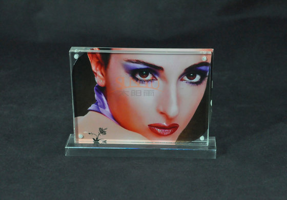 Luxury Acrylic Customized Picture Frames Magnetic Photo Frame Square Block