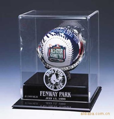 SGS Baseball Acrylic Display Stand Case / Sport Acrylic Advertising Display