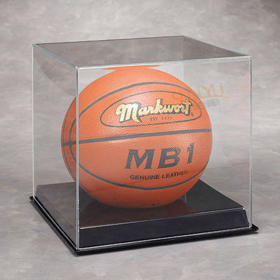 Basketball Acrylic Display Stand Case For Sport Equipment Advertising