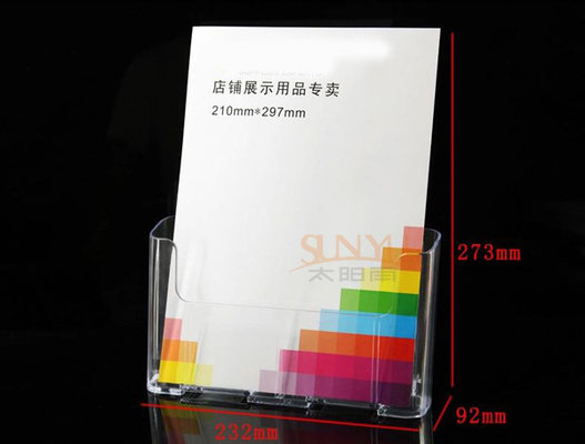 3mm Clear Shrink Acrylic Brochure Holders Transparent For A4 A5 Ducument Display​