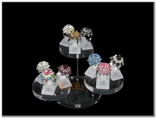 Clear Brilliant Acrylic Jewellery Display Stands For Earring Display