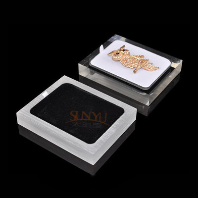 Solid Clear Acrylic Jewelry Bracelet Display Rack Flatwise For Pendant Necklace