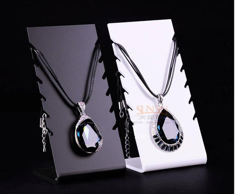 Perspex PMMA Jewellery Stand / Acrylic Necklace Holder For Exhibition