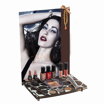 12×8 Inch Acrylic Makeup Organizers Cosmetic Counter Displays Luxurious Sticker
