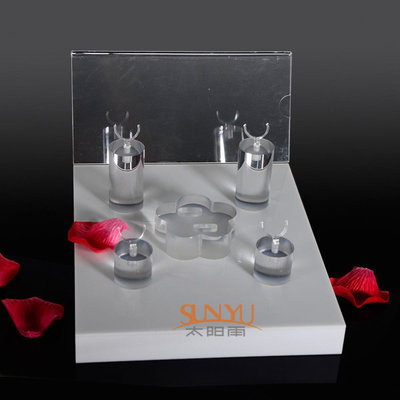 Unique Diamond Ring Jewelry Display Stands Acrylic Tray 220×260×175 mm