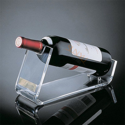 Crystal Acrylic Wine Food Display Trays Retail Shop Custom With Handle
