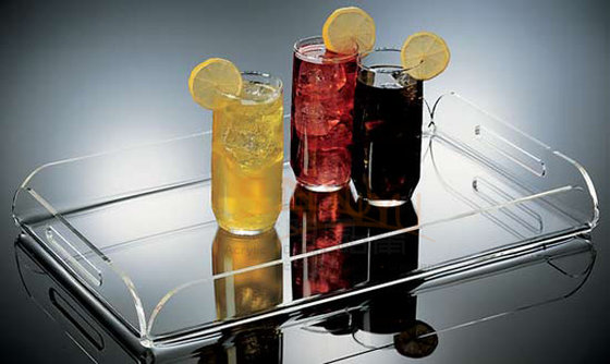 Unique Plexiglass Food Display Trays PMMA Transparent Fruit Stack Service Stand