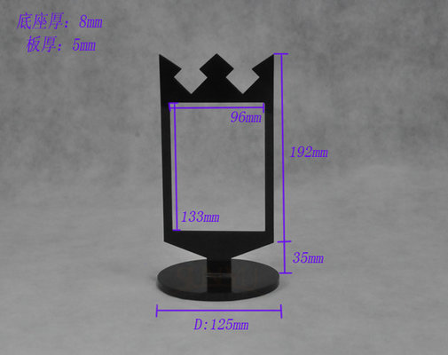 Black Custom Picture Frames Photo Display PMMA Custom Creative Mirror Shape