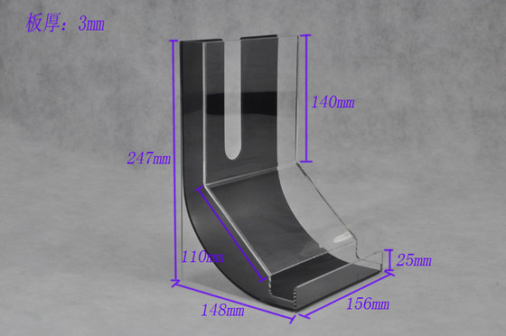 Clear Acrylic Brochure Holders Half U Shape Office Pamphlet Display