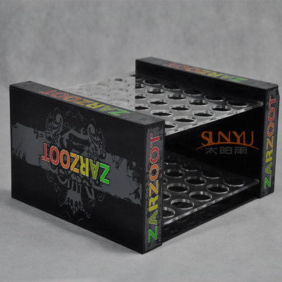 2 Tiers Perspex Display Shelves Nail Polish Stand Rack PMMA Crazy Logo Printed