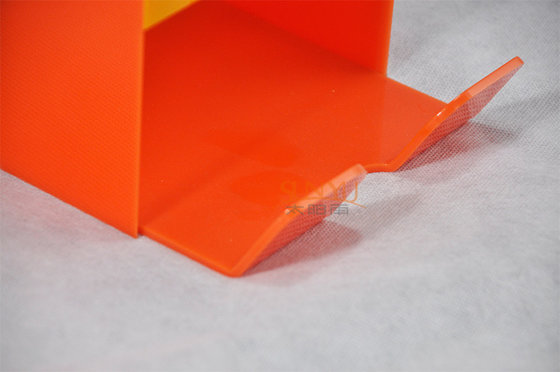 Orange Acrylic Food Display Stands / Beverage Display Rack For Can Beverage