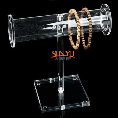 T Bar 7 Shaped Acrylic Jewelry Bracelet Display Promotion Holder