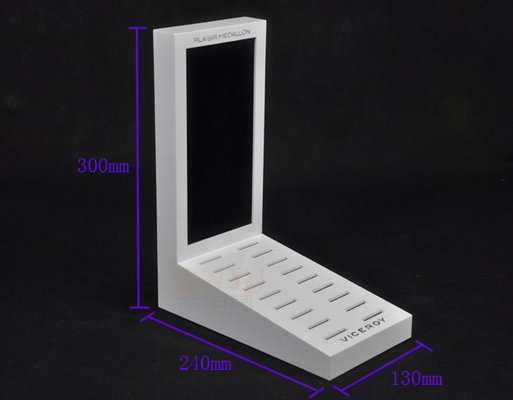 Rings Earrings Jewellery Display Stands White Removable Backboard With Black Velvet