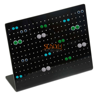 12 Rows 20 Holes Black Acrylic Display Stands Earring Jewelry Holder