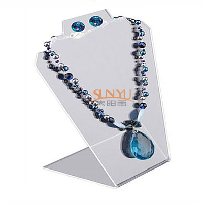 Black Jewellery Necklace Display Stands Two Holes For 2 Necklace And 1 Set Earrings