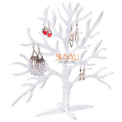 Acrylic Display Stand Earring Jewelry Holder Countertop Holds10 Pairs Tree Shaped