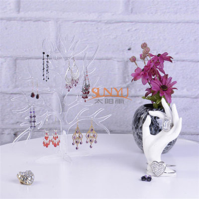 Acrylic Display Stand Earring Jewelry Holder Countertop Holds10 Pairs Tree Shaped