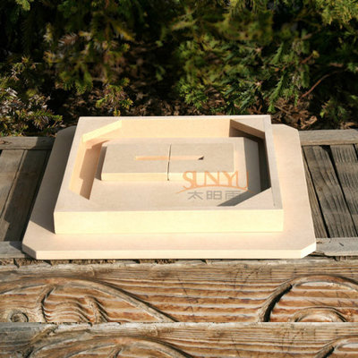 Square 3 Tier MDF Wood Display Shelf DIY Cupcake Holders Tower with Threaded Rod
