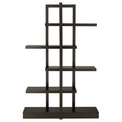 Modern Wood MDF Display Stands America Addison Cappuccino Bookcase Furniture