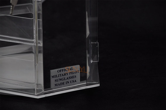 Sunglass Holder Rack Clear Acrylic Eyeglass Display  With Logo Printing