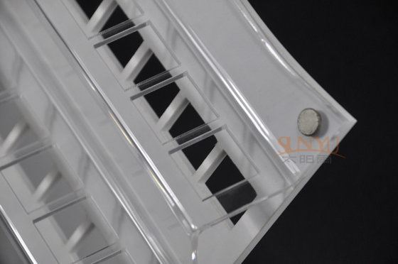 Clear Acrylic Lipstick Display Stand With Advertisement Printing