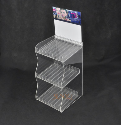 Lipstick 3 Tier Acrylic Display Stand With 24 Compartments Simple Design