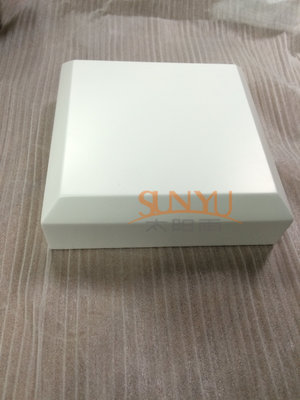 Square White MDF Display Stands Cylinder Shape 140×140×40 mm With Bevel