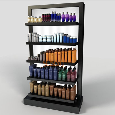 Black 5 Tier Display Stand POS Perspex Shelving Display Retail Bath Product Glossy