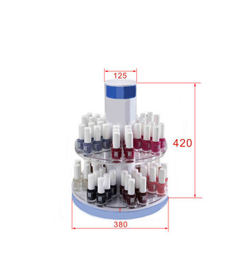 Two Tiered Roatating Acrylic Nail Polish Display Rack 360 Degree
