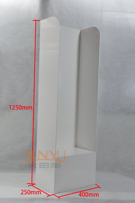 Completely White MDF Floor Display Stands With Dismounting Shipping