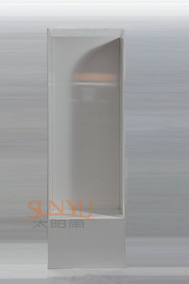 Completely White MDF Floor Display Stands With Dismounting Shipping