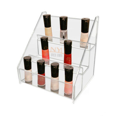 Clear 3 Tier Acrylic Nail Polish Table Rack Display Counter Stand