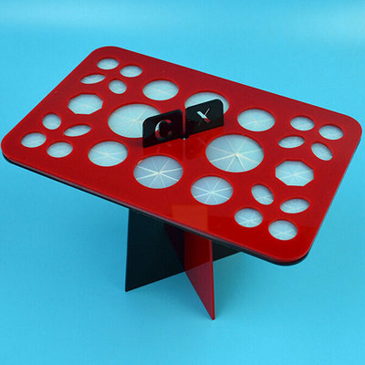 Simple Acrylic Makeup Storage , Puff Eye Shadow Pen Cosmetic Display Stands