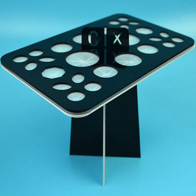 Simple Acrylic Makeup Storage , Puff Eye Shadow Pen Cosmetic Display Stands