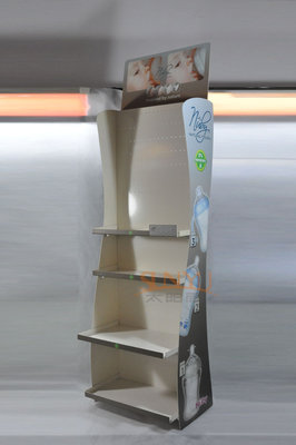 Color Cream ABS Tiers Retail Display Stands For Baby Feeder Bottle
