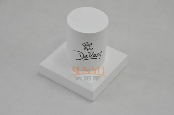 MDF Block Advertising Display Stand Wooden White Oil Painting