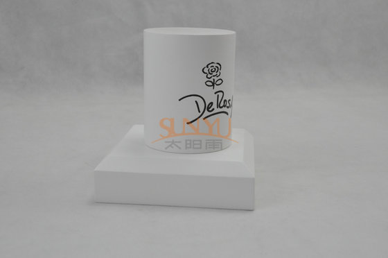 MDF Block Advertising Display Stand Wooden White Oil Painting