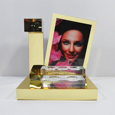 Magnetic Levitation Retail POS Displays , Acrylic Makeup Display Stand