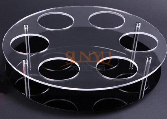 Black Acrylic Jewelry Stand Jewelry Display Rack With Laser Cutting