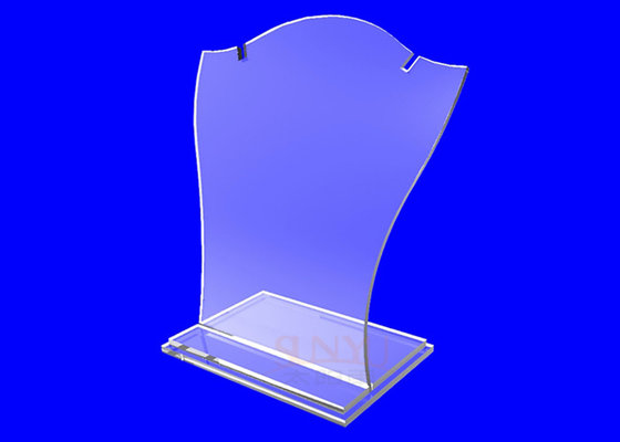 3mm Custom Acrylic Jewelry Display Racks Blue Mirror Protection