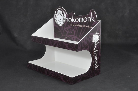 White Acrylic Chocolate Display Stand , Food Service Trays Stickers Available