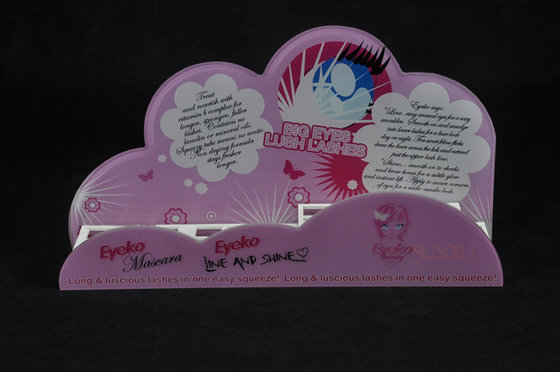 Cosmetic Organizer Countertop Eyeshadow Display Stand Printing Pink Cartoon Logo