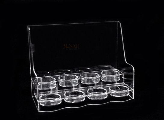 Clear Acrylic Cosmetic Makeup Organizer , Cosmetic Retail Displays Promtion Tabletop