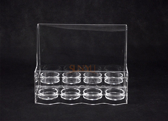 Crystal Clear Compact Wine Acrylic Display Stand Racks / 11×5 Inch Acrylic Advertising Display