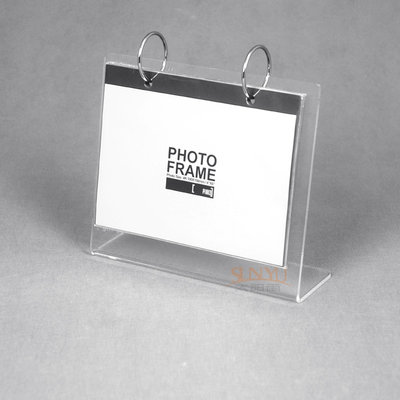 A5 Plastic Custom Picture Frames Acrylic Desk Calendar Stand L Shaped