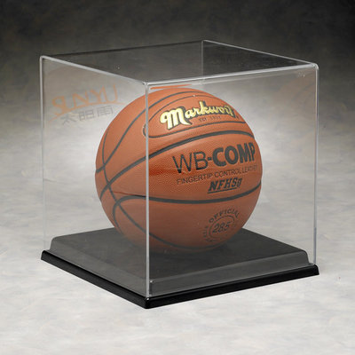 Basketball Acrylic Display Stand Case For Sport Equipment Advertising