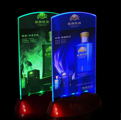 LED Mirrored Acrylic Brochure Stands Price Menu Holder A5 Double Sides