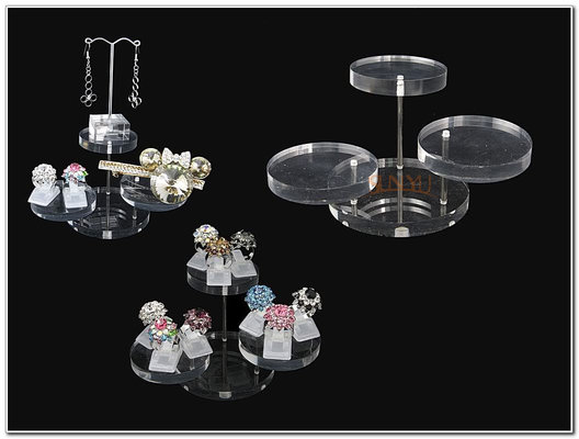 Clear Brilliant Acrylic Jewellery Display Stands For Earring Display